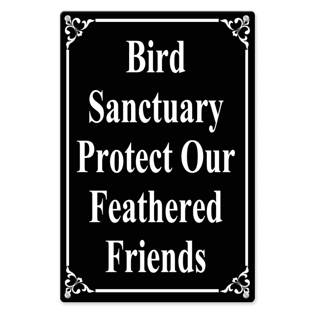 Ymaotrade Bird Sanctuary Protect Our Feathered Friends Aluminum Sign 5× ...