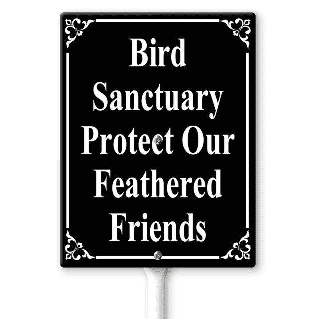 Ymaotrade Bird Sanctuary Protect Our Feathered Friends Yard Sign with ...