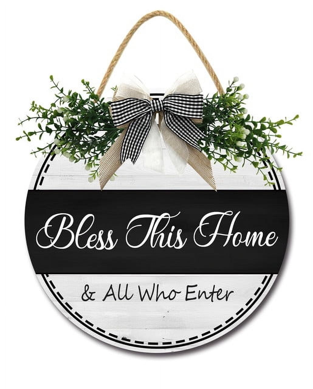 Ymaotrade Bless This Home Wall Decor, Home Decor Signs, Rustic Wooden ...