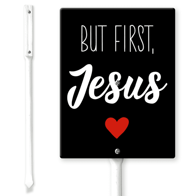 Ymaotrade Bust First, Jesus Yard Sign with Stakes 7in×8.8in, Sturdy ...