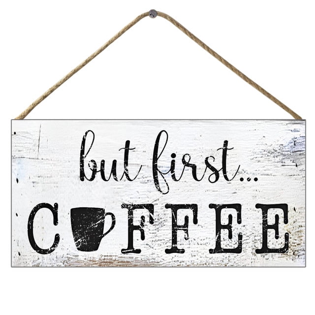 Ymaotrade But First Coffee Sign Coffee Decor for Kitchen,Signs Wall ...