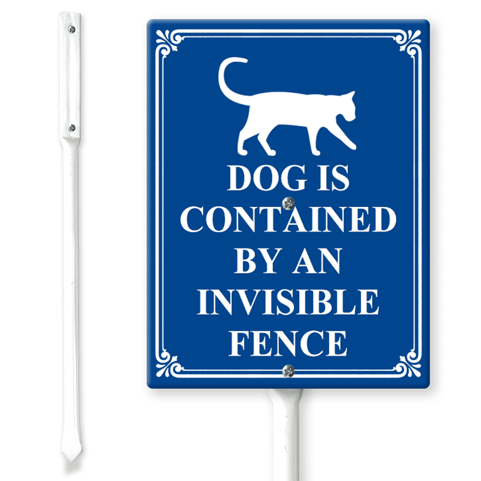 Ymaotrade Cat Is Contained By An Invisible Fence Yard Sign with Stakes ...