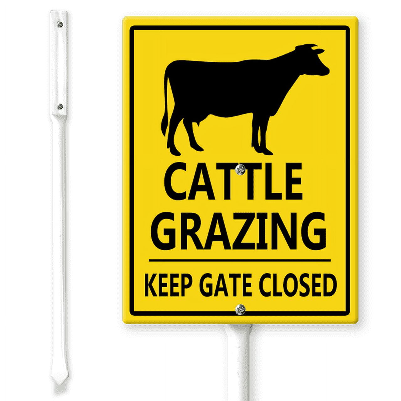 Ymaotrade Cattle Grazing Keep Gate Closed Yard Sign with Stakes 8×12in ...