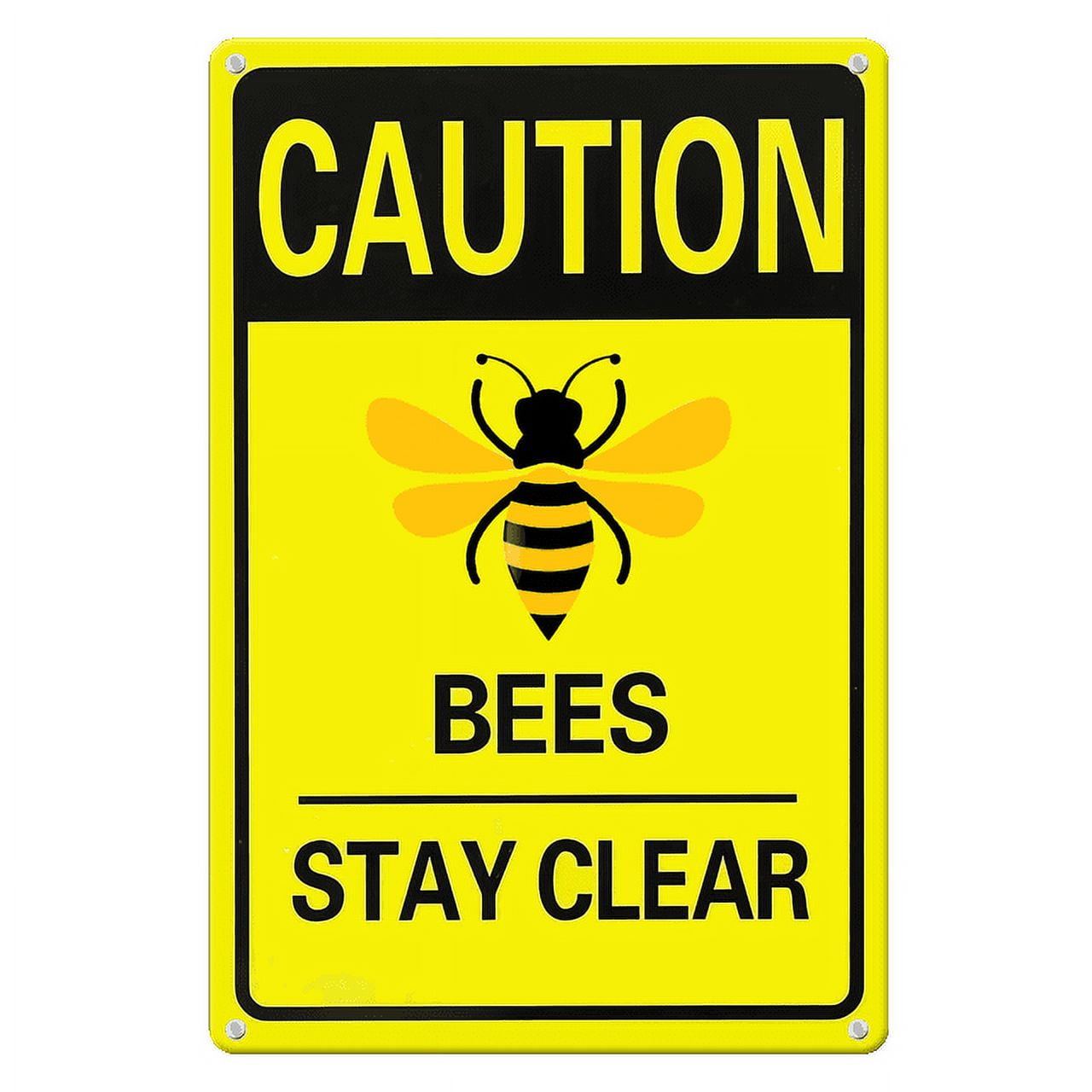 Ymaotrade Caution Bees Stay Clear Aluminium Sign, Sturdy Aluminum Sign Rust Free, Fade Resistant ...