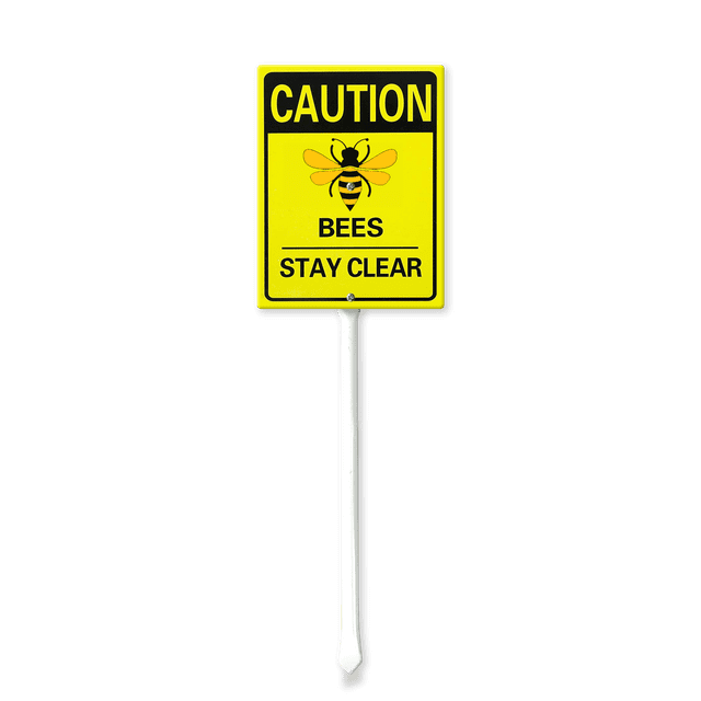 Ymaotrade Caution Bees Stay Clear Yard Sign and Stake Kit, Sturdy ...