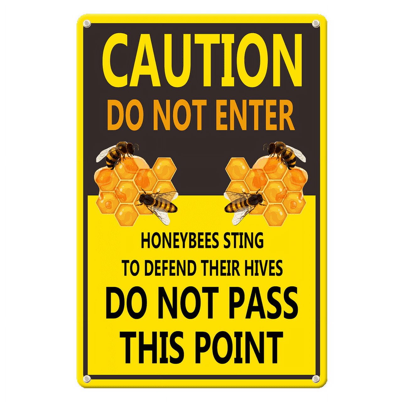 Ymaotrade Caution - Do Not Enter, Honeybees Sting To Defend Hives ...