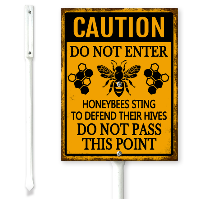 Ymaotrade Caution - Do Not Enter, Honeybees Sting To Defend Hives Yard ...