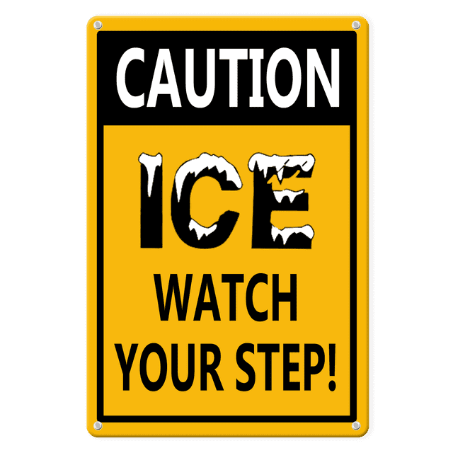 Ymaotrade Caution - Ice, Watch Your Step! Aluminium/metal Sign 12×16in ...