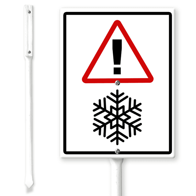 Ymaotrade Caution Snow Yard Sign with Stakes 8in×12in, Sturdy Aluminum ...