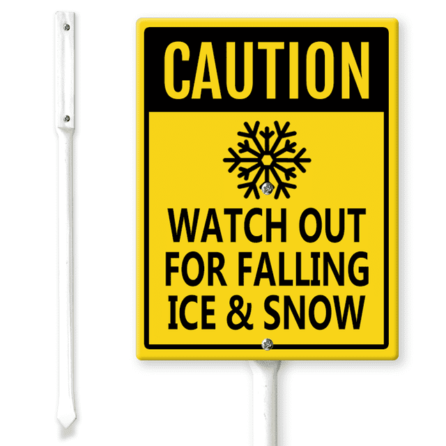 Ymaotrade Caution - Watch For Falling Ice & Snow Yard Sign with Stakes ...