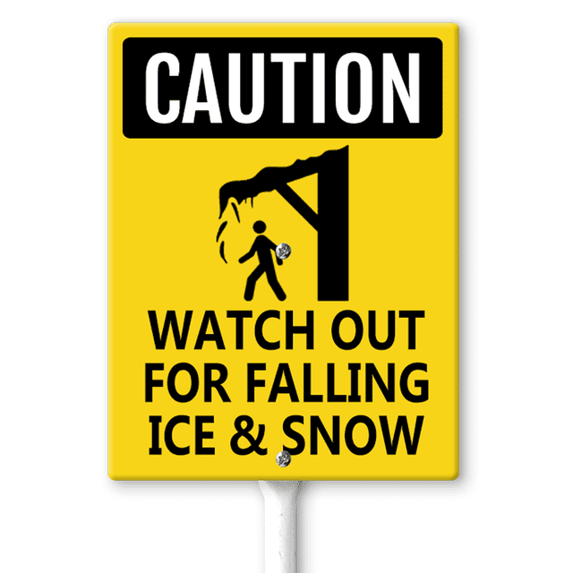 Ymaotrade Caution - Watch Out for Falling Ice & Snow Yard Sign with ...