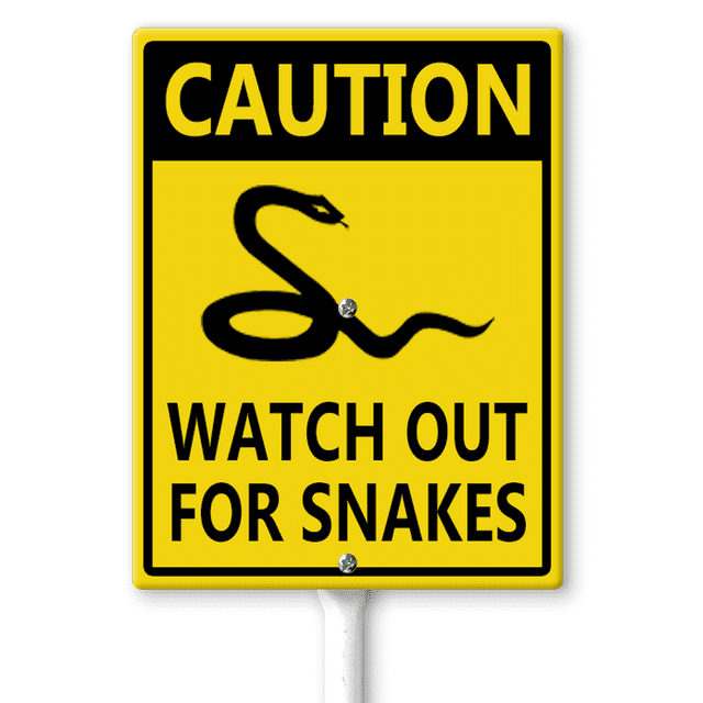 Ymaotrade Caution - Watch Out For Snakes Yard Sign with Stakes 8in×12in ...