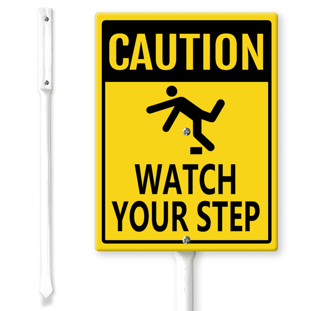 Ymaotrade Caution - Watch Your Step Yard Sign with Stakes 7in×8.8in ...