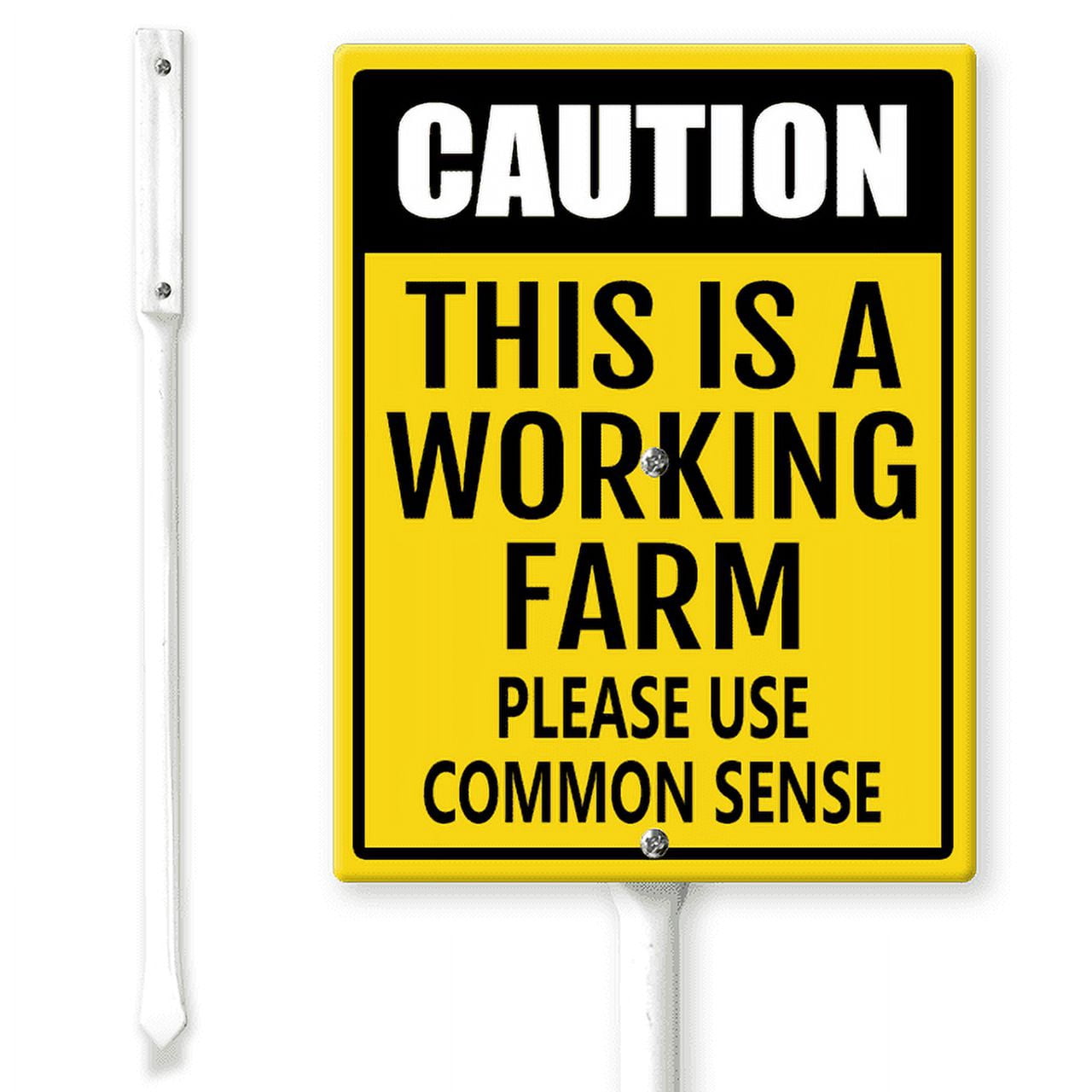 Ymaotrade Caution - Working Farm, Please Use Common Sense Yard Sign ...