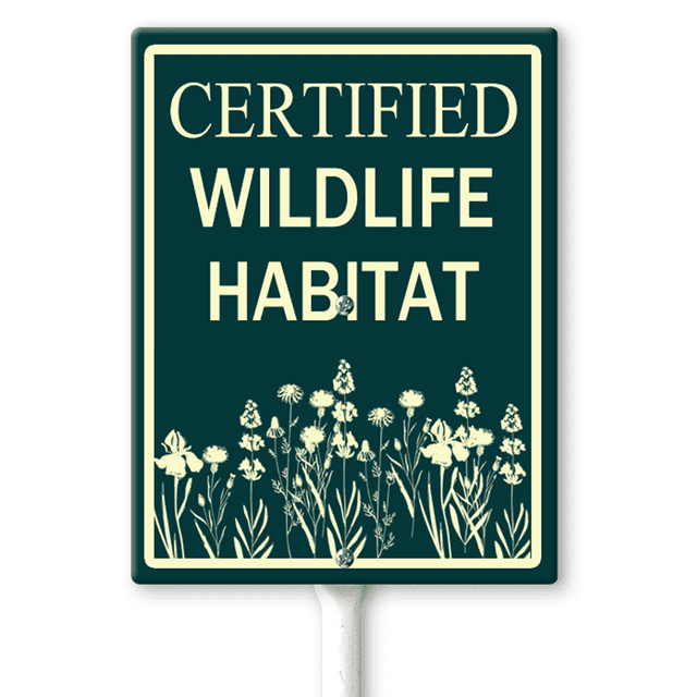 Ymaotrade Certified Wildlife Habitat Yard Sign with Stakes 8×12in ...