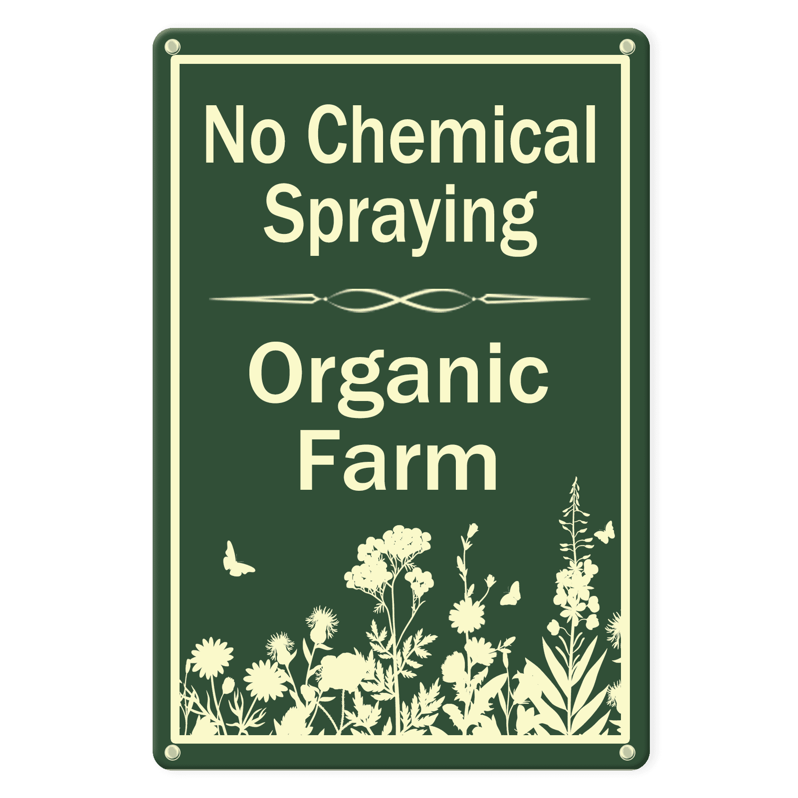 Ymaotrade No Chemical Spraying - Organic Farm Aluminum Sign 12×16in ...