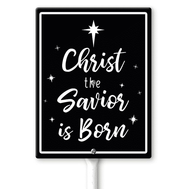 Ymaotrade Christ The Savios Is Born Yard Sign with Stakes 4.6in×6in ...
