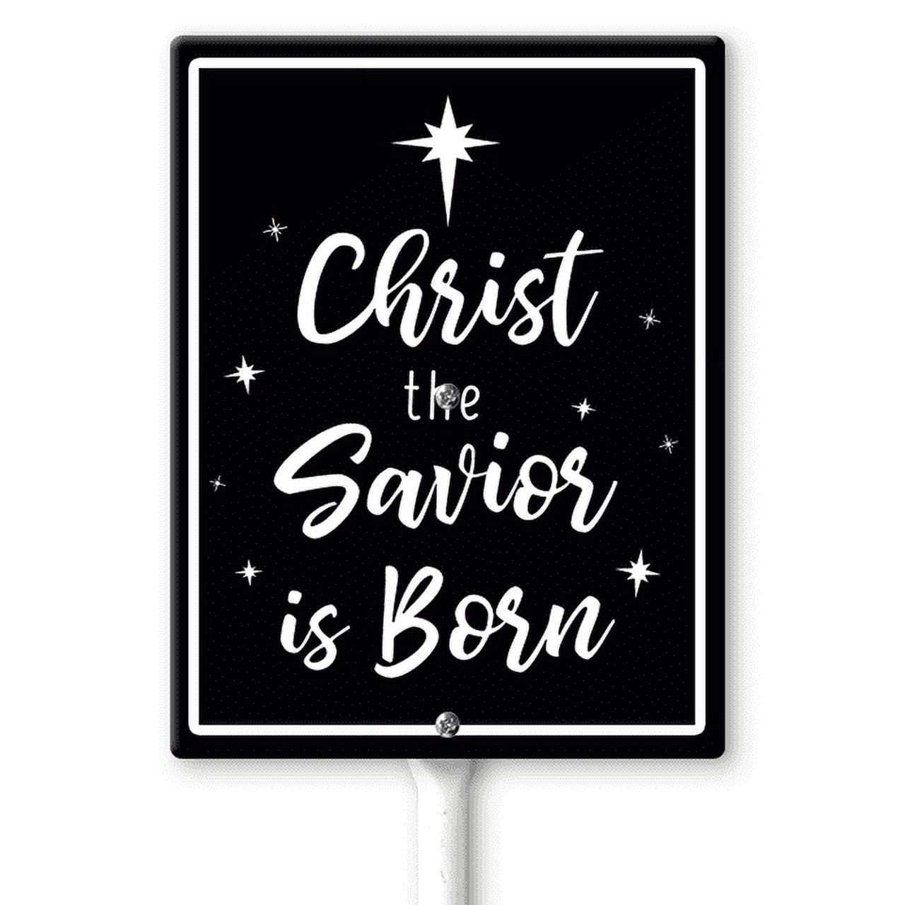 Ymaotrade Christ The Savios Is Born Yard Sign with Stakes 7.8in×8in ...
