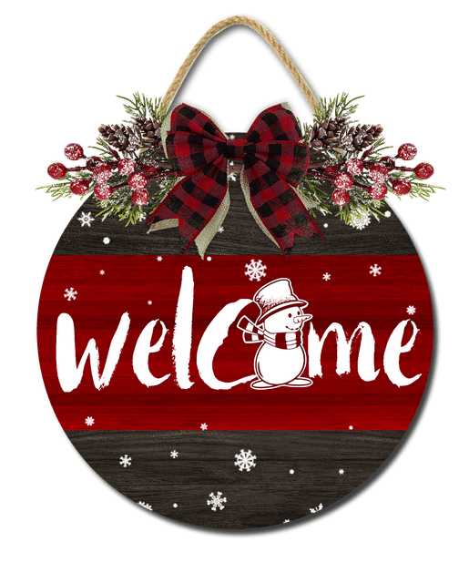 Ymaotrade Christmas Welcome Sign Rustic Christmas Hanging Sign for ...