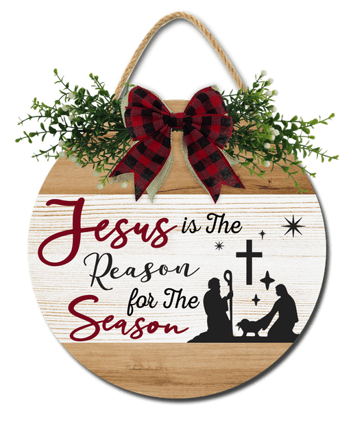 Ymaotrade Christmas Wooden Sign Jesus is The Reason for The Season Sign ...