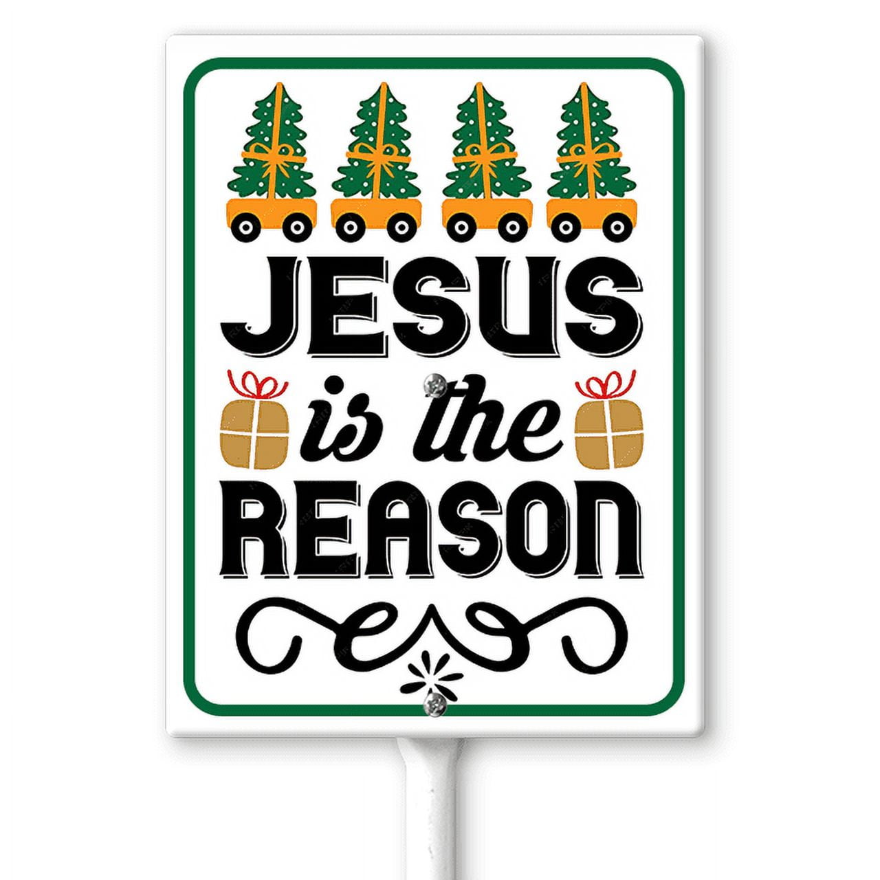Ymaotrade Christmas signs Jesus Is The Reason Yard Sign with Stakes 8in ...