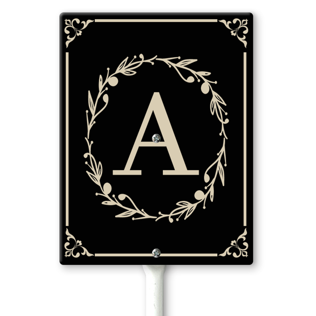 Ymaotrade Classic Monogram Letter A Yard Sign with Stakes 4.6in×6in ...