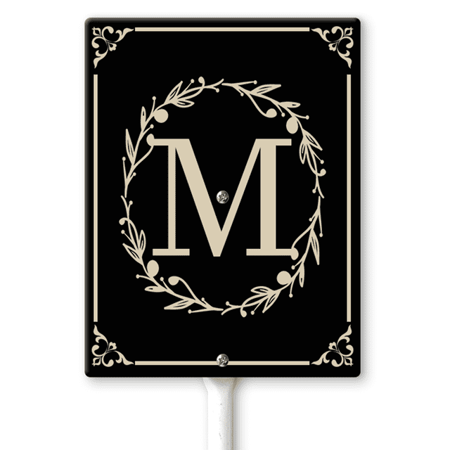 Ymaotrade Classic Monogram Letter M Yard Sign with Stakes 8in×12in ...