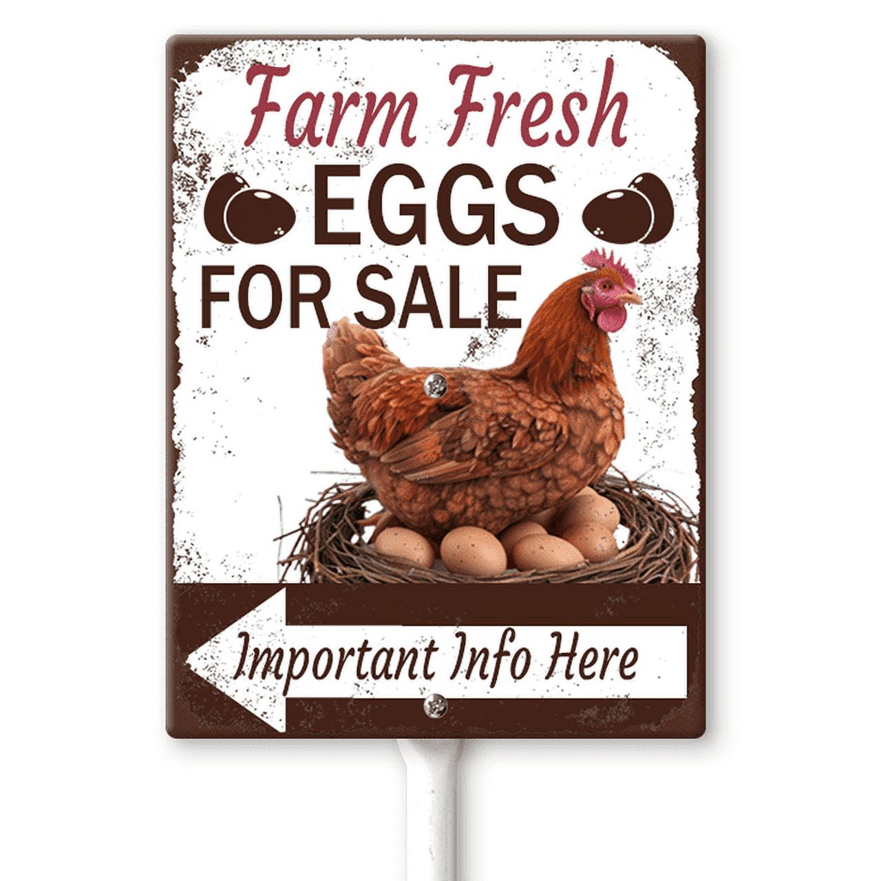 Ymaotrade Custom Farm Fresh Eggs for Sale (Left Arrow) Yard Sign with ...