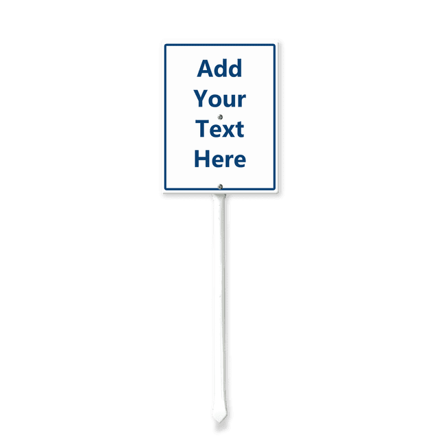 Ymaotrade Custom Yard Sign with Stake(Blue-White), Customizable Yard ...