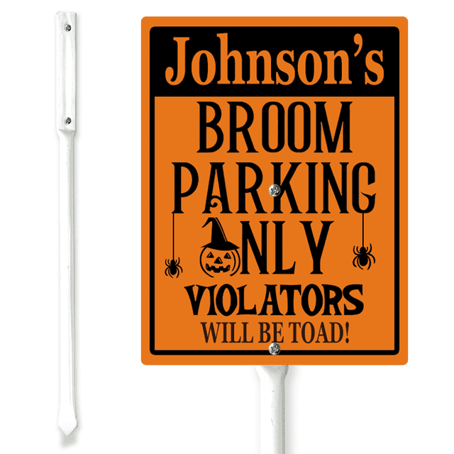 Ymaotrade Customized Witch Broom Parking Personalized Yard Sign with ...