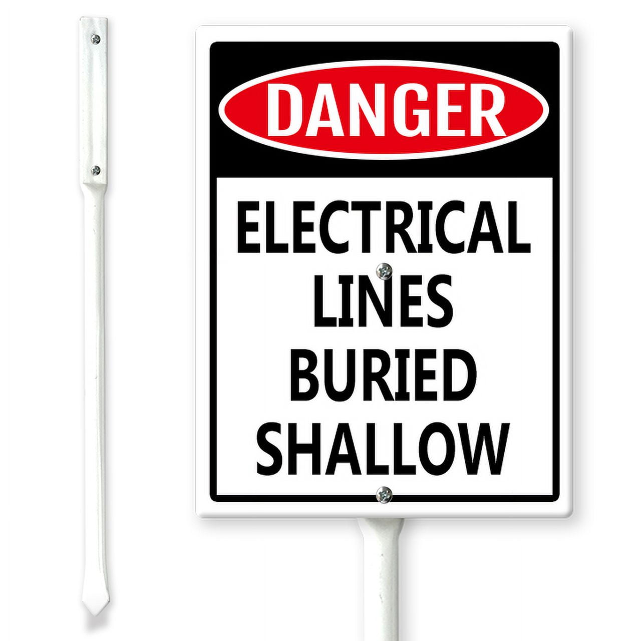 Ymaotrade Danger - Electrical Lines Buried Shallow Yard Sign with ...