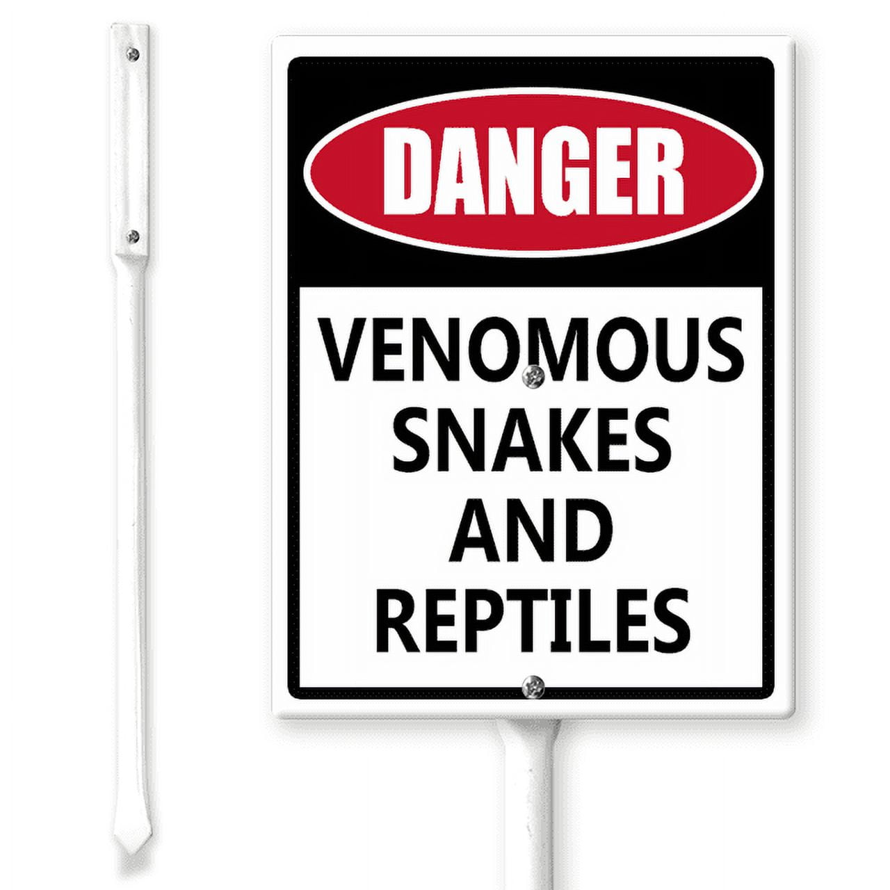 Ymaotrade Danger - Venomous Snakes And Reptiles Yard Sign with Stakes 4 ...