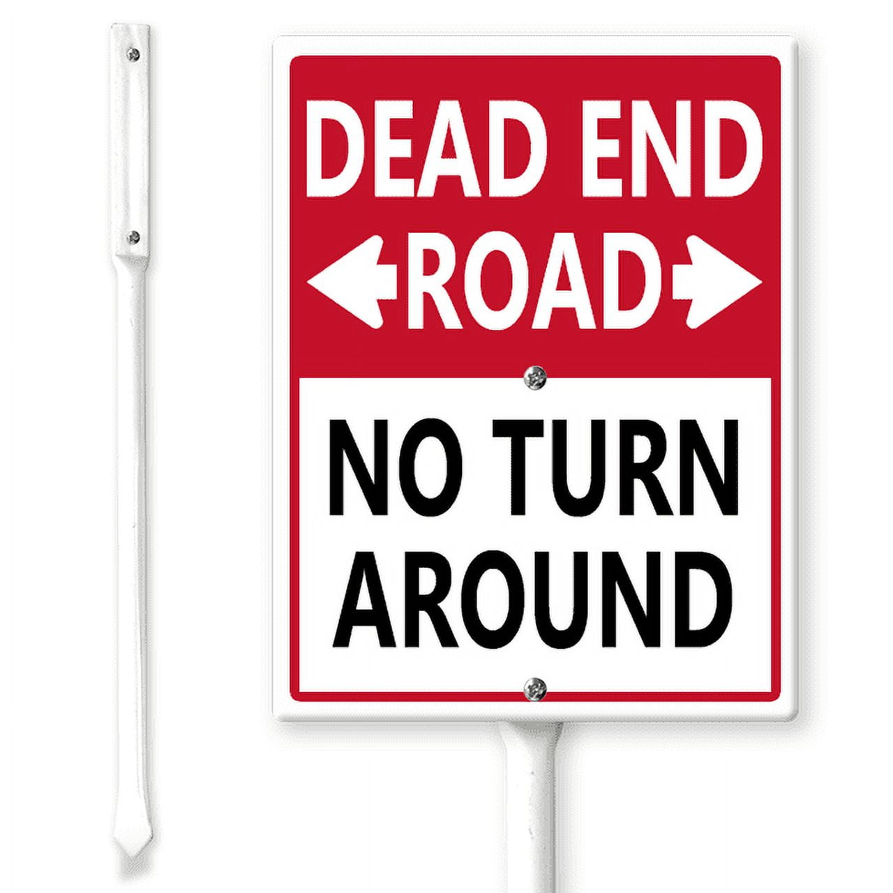 Ymaotrade Dead End Road No Turn Around Yard Sign with Stakes 4.6in×6in ...