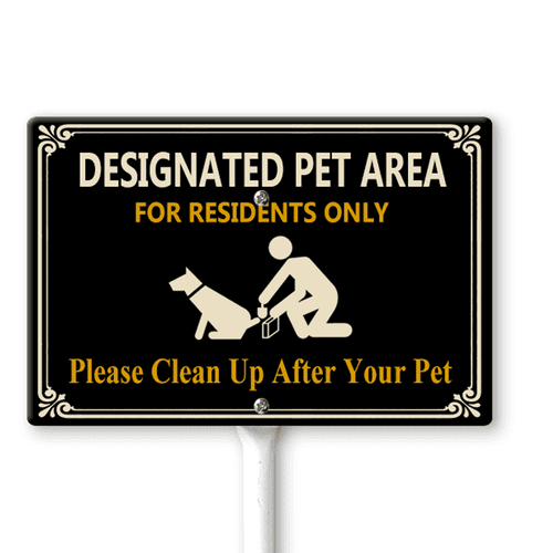 Ymaotrade Designated Pet Area Please Clean After Your Pet Yard Sign ...