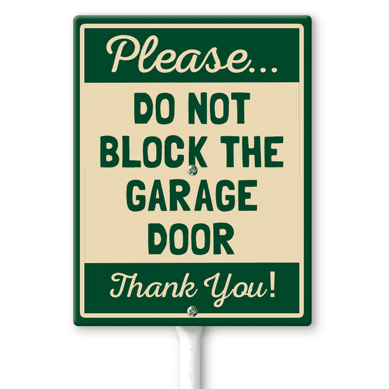Ymaotrade Do Not Block Garage Door Yard Sign with Stakes 8×12in, Sturdy ...