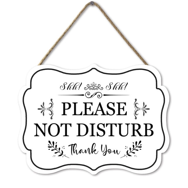 Ymaotrade Do Not Disturb Door Sign, No Soliciting Decorative Wood Sign ...