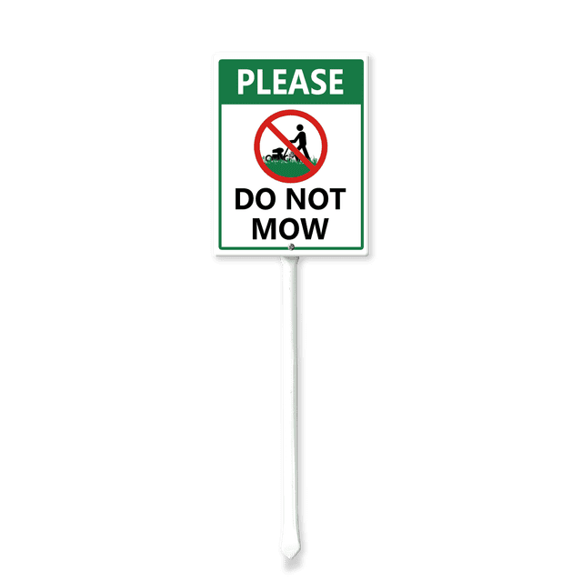 Ymaotrade Do Not Mow Sign with Stake, No Mow May Yard Sign for Lawn ...