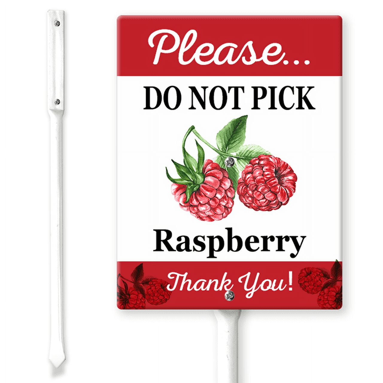 Ymaotrade Do Not Pick Raspberry Yard Sign with Stakes 8×12in, Sturdy ...