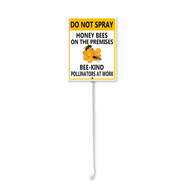 Ymaotrade Do Not Spray Honey Bees Caution Outdoor Bees Pemises Funny ...