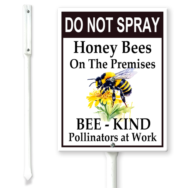 Ymaotrade Do Not Spray - Honey Bees On The Premises Yard Sign with ...