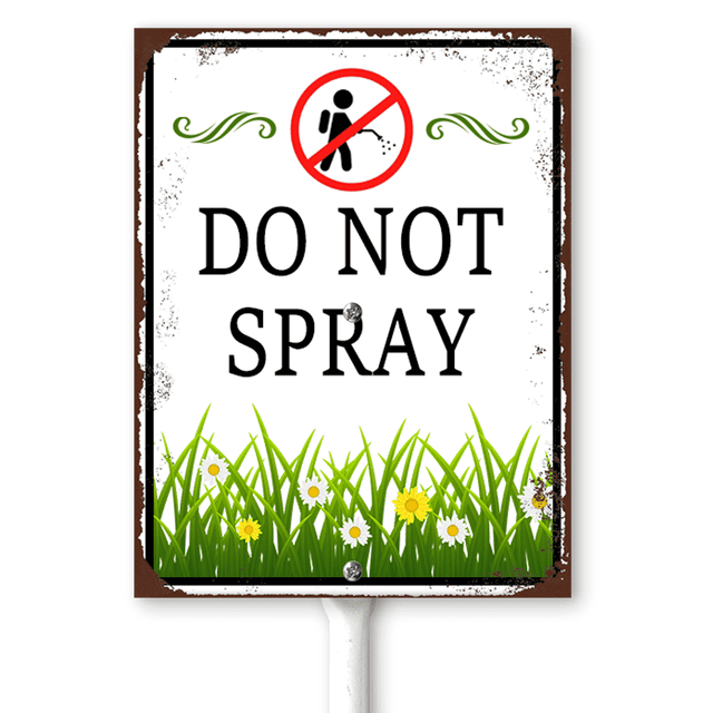 Ymaotrade Do Not Spray Yard Sign with Stakes 7×8.8in, Sturdy Aluminum ...