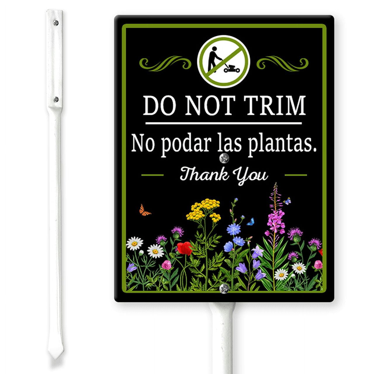 Ymaotrade Do Not Trim - No Podar Las Plantas Yard Sign with Stakes 4.6× ...