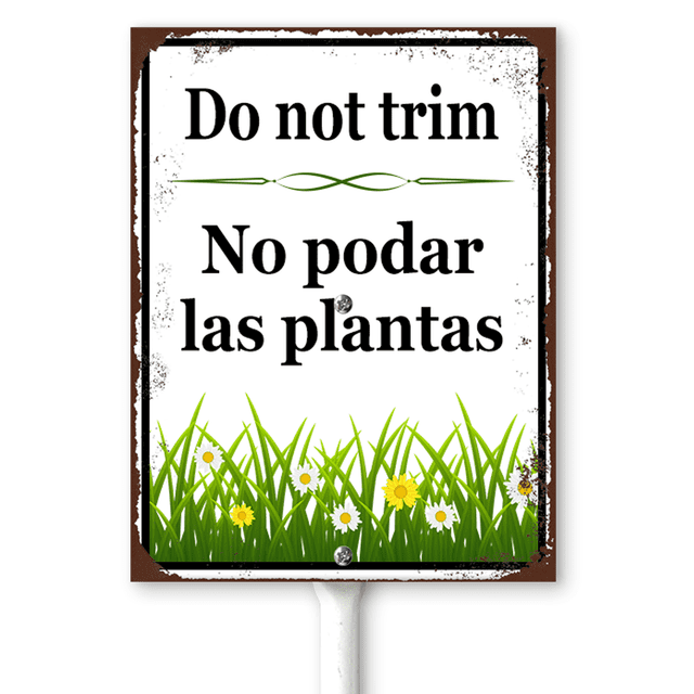 Ymaotrade Do Not Trim - No Podar Las Plantas Yard Sign with Stakes 7×8 ...