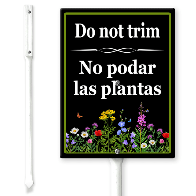 Ymaotrade Do Not Trim - No Podar Las Plantas Yard Sign with Stakes 8× ...