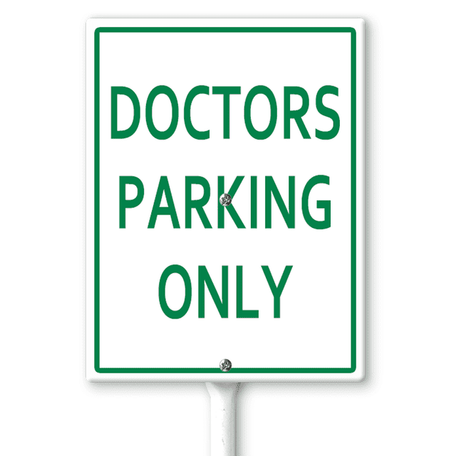 Ymaotrade Doctors Parking Only Yard Sign with Stakes 4.6×6in, Sturdy ...