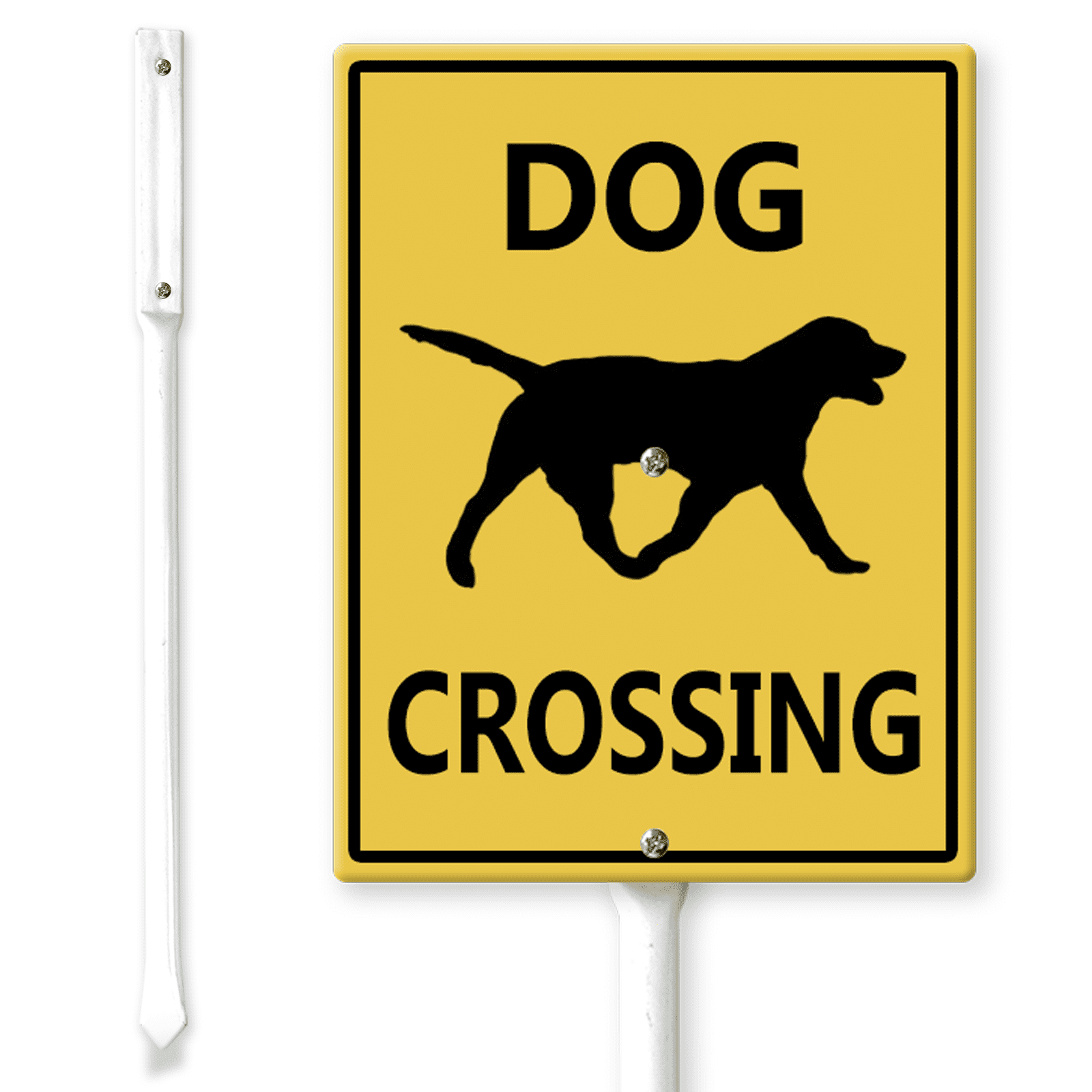 Ymaotrade Dog Crossing Yard Sign with Stakes 7×8.8in, Sturdy Aluminum ...
