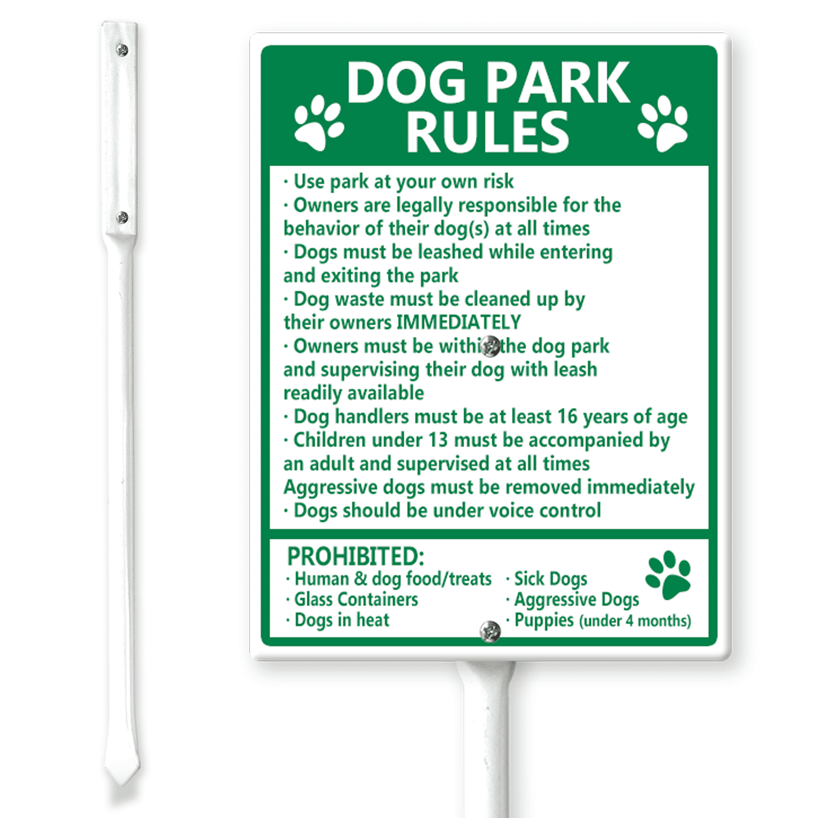Ymaotrade Dog Park Rules - Use At Your Own Risk, Owners Legally ...