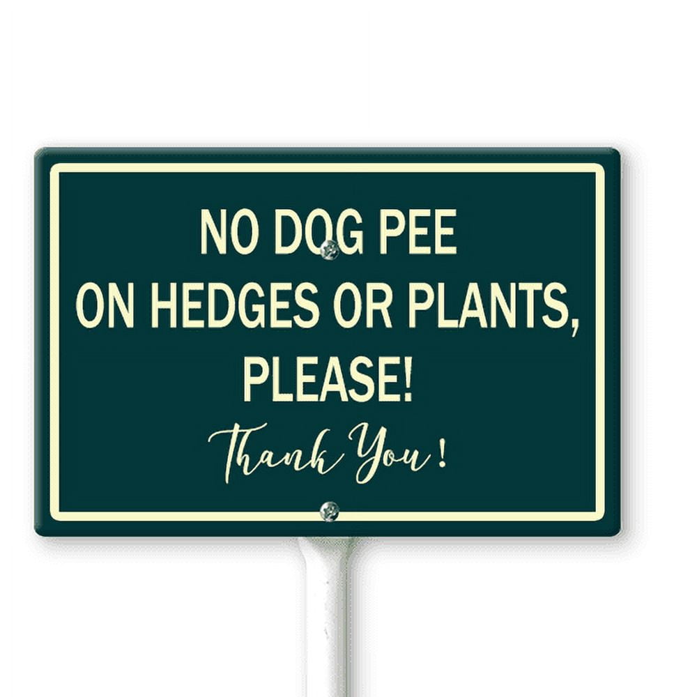 Ymaotrade No Dog Pee On Gedges Or Plants Yard Sign with Stakes 12×8in ...