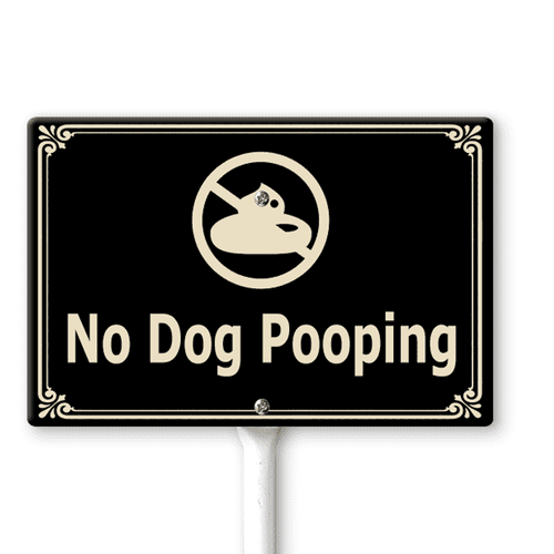 Ymaotrade No Dog Pooping Yard Sign with Stakes 12×8in, Sturdy Aluminum ...