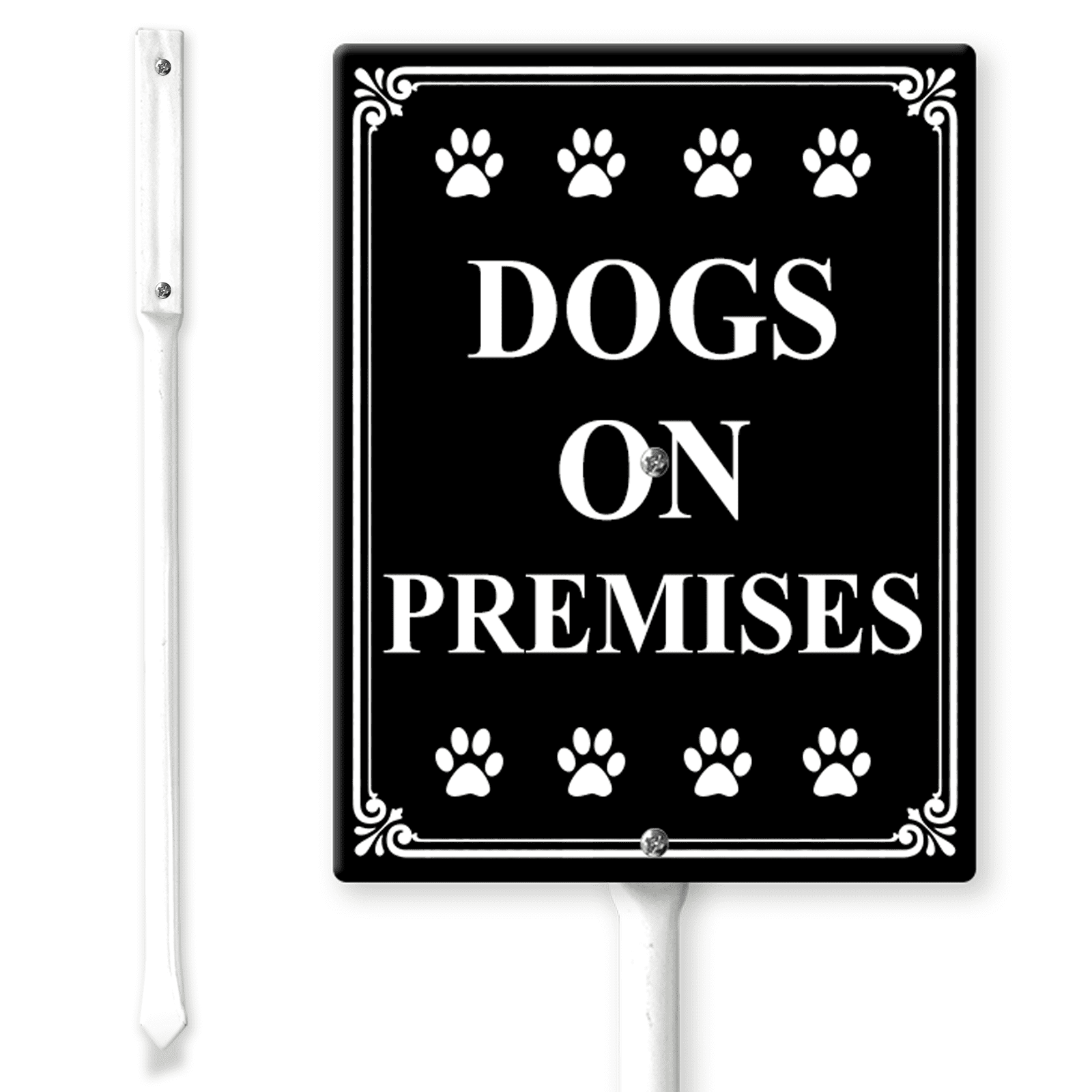 Ymaotrade Dog on Premises Yard Sign with Stakes 7×8.8in, Sturdy ...